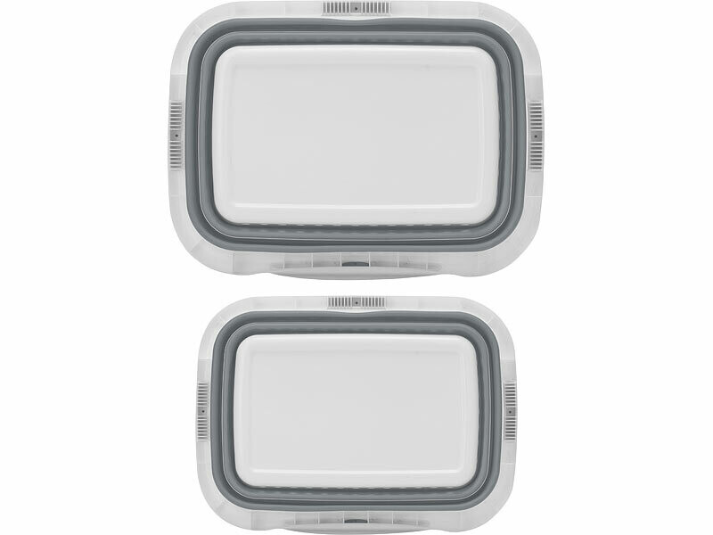 2 paniers à linge pliables 28 et 40 L | Accessoires salle de bain ...