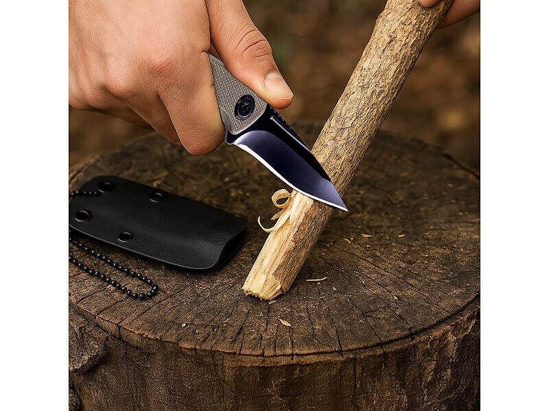 Couteau de survie avec étui et collier | Matériel de survie | Pearl.fr