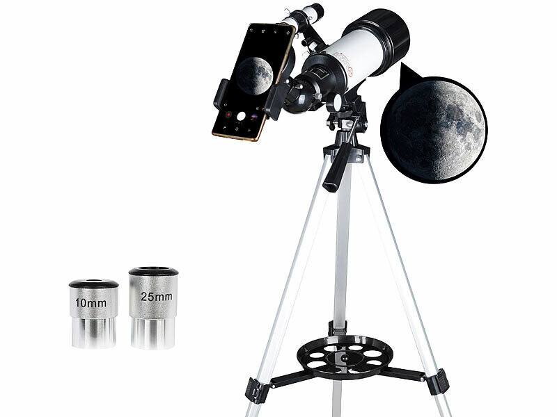 Télescope avec support smartphone et déclencheur | Téléscopes | Pearl.fr