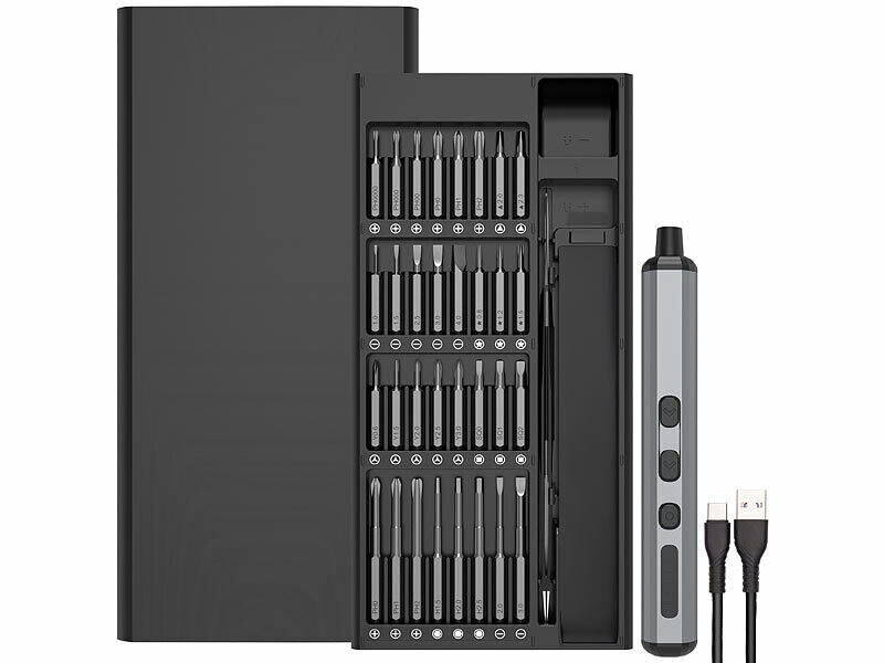 Tournevis électrique de précision avec écran / 64 embouts | Outillage à ...