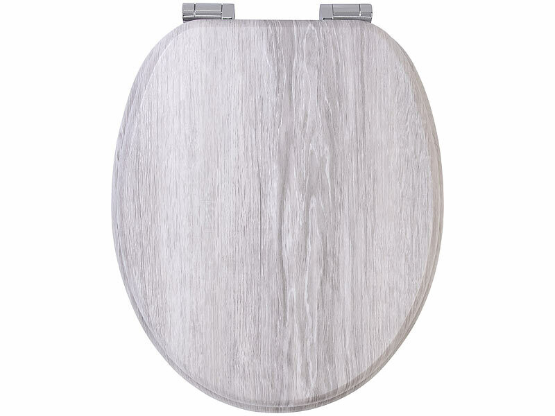 Abattant de WC forme O avec frein de chute - aspect bois clair ...