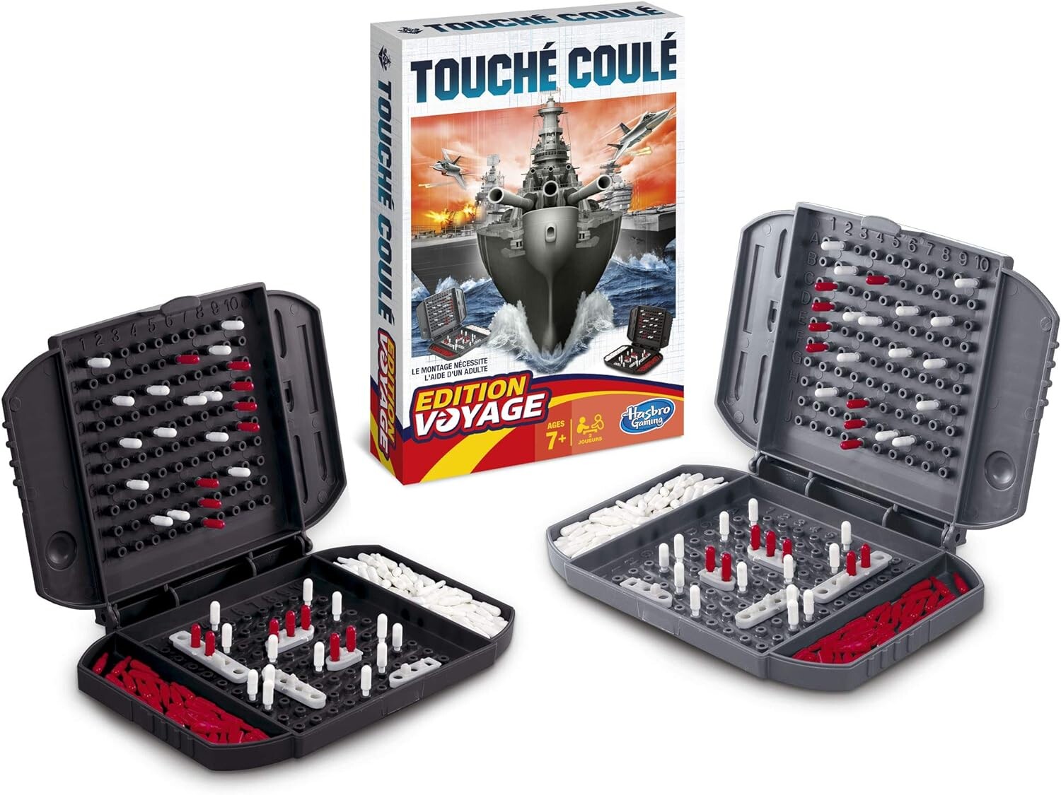 Jeu de bataille navale "Touché Coulé" de voyage par Hasbro | Jeux de ...
