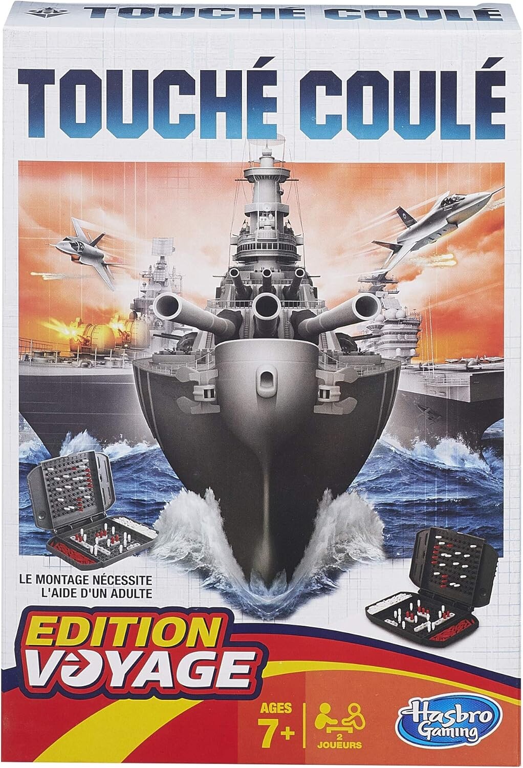 Jeu de bataille navale "Touché Coulé" de voyage par Hasbro | Jeux de ...