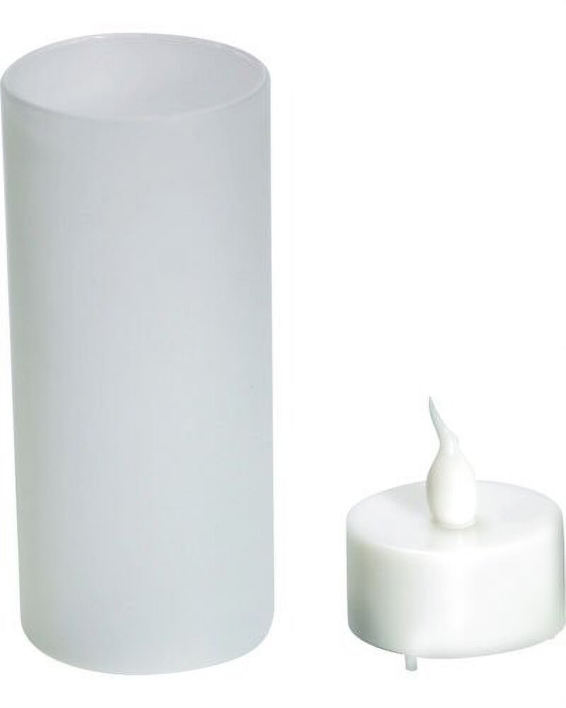 Bougie LED style chauffe-plat avec Photophore cylindrique | Bougeoirs ...