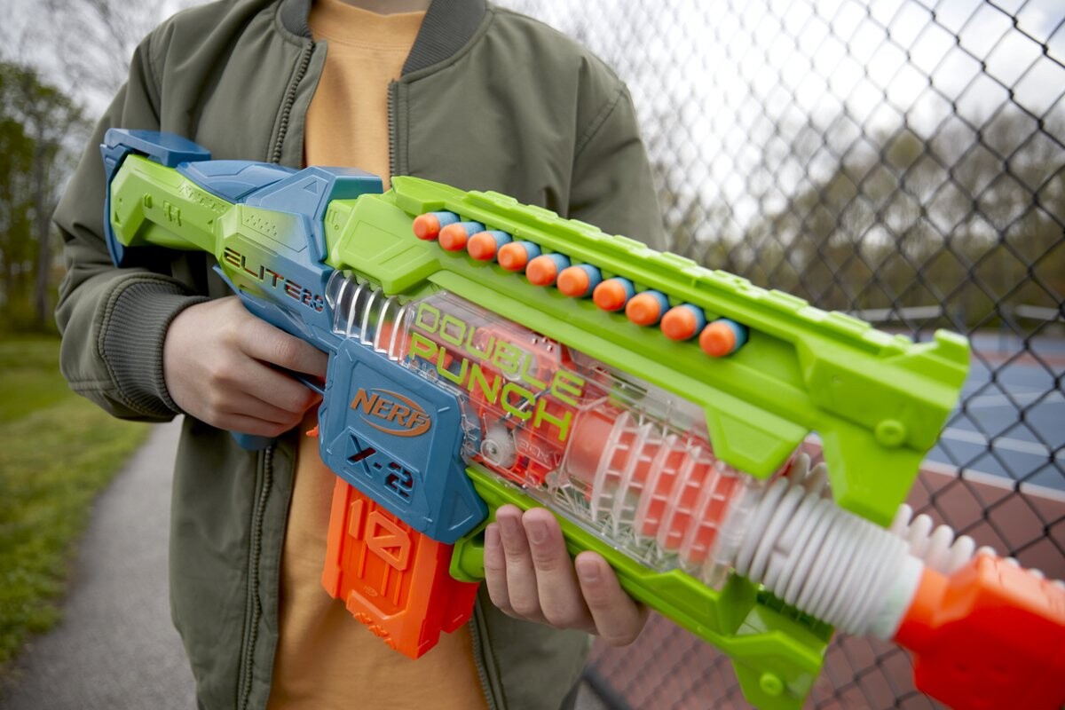 Blaster NERF motorisé Double Punch de la gamme Elite 2.0 | Nerf et jeux ...