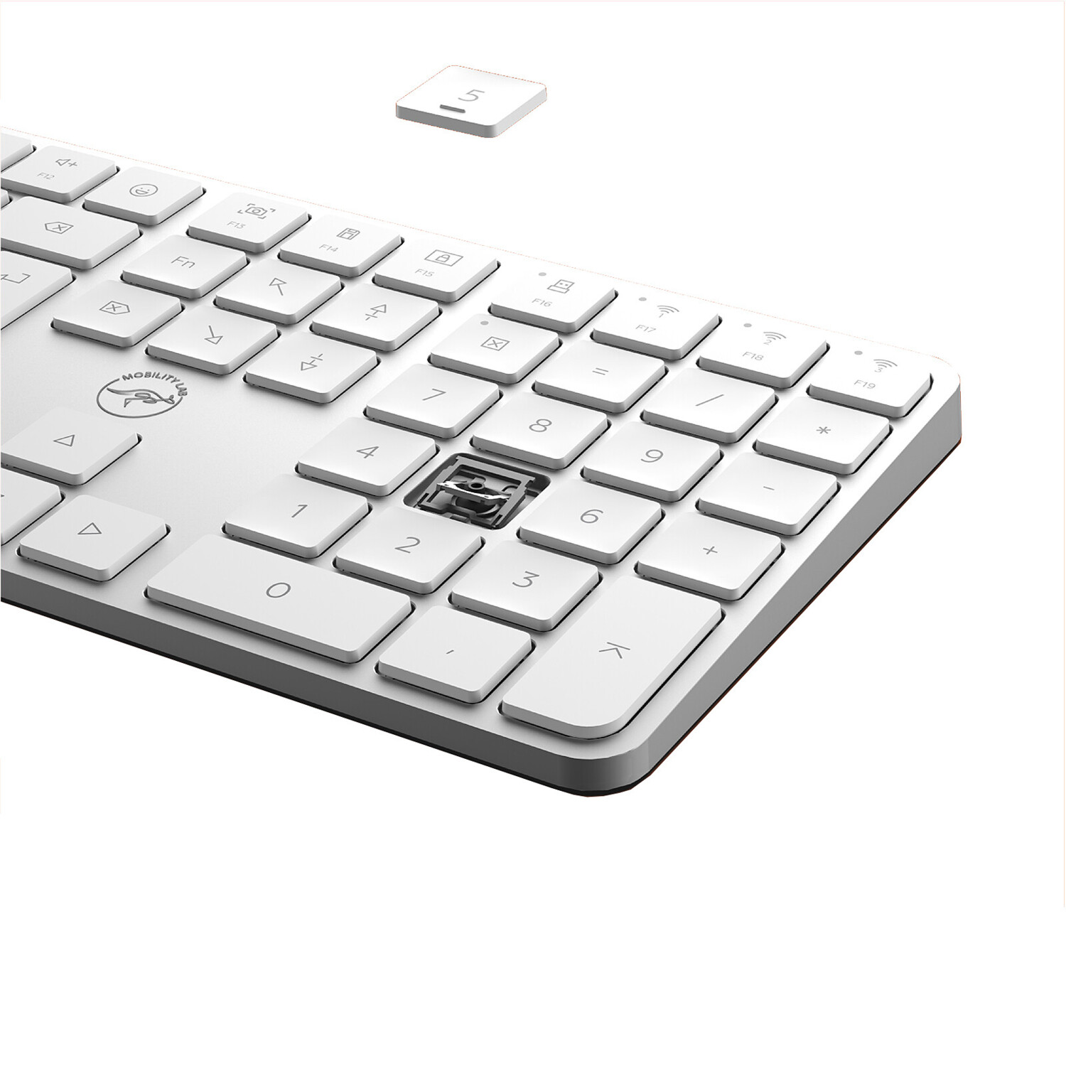 Clavier sans fil KMP2000W multi-connexions ultra fin avec pavé ...