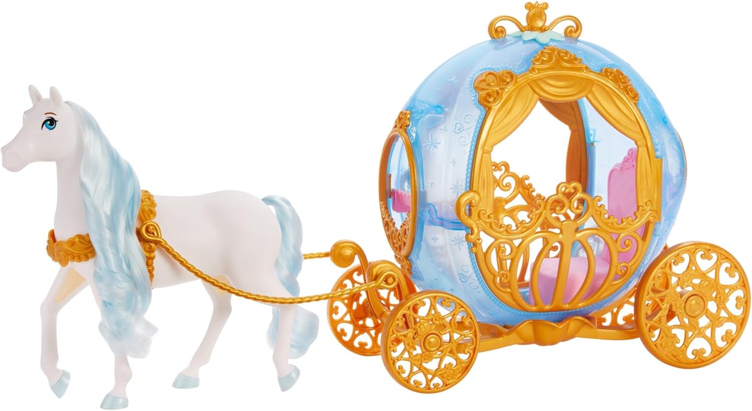 Disney Princesses : Le carrosse de Cendrillon et son cheval blanc ...