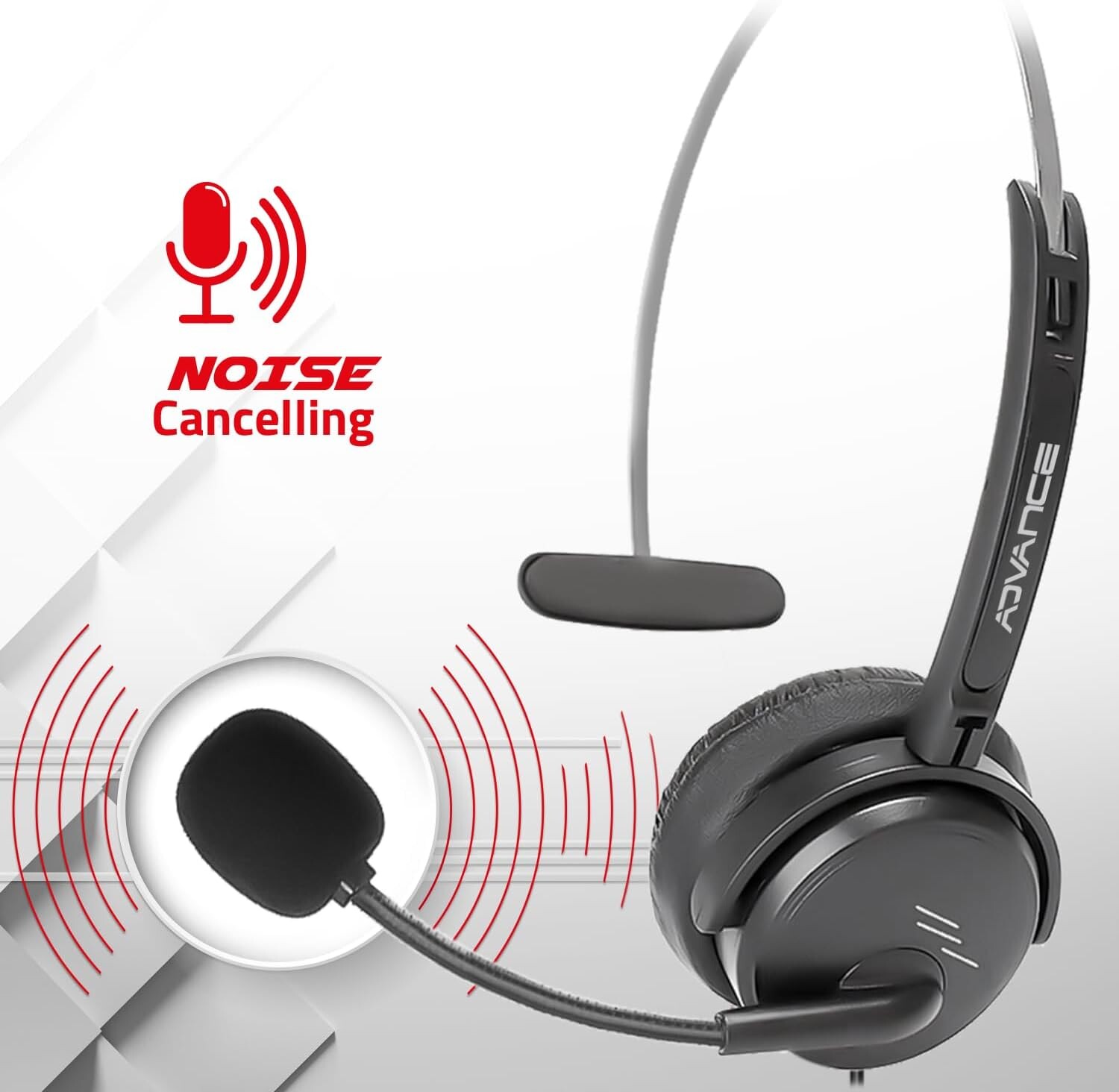 Micro-casque filaire mono Smartphonics 350 | Micro-casques | Pearl.fr
