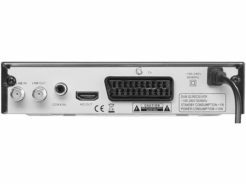 Terminal Satellite Full HD DVB-S2 avec port USB pour lecture multimédia ...