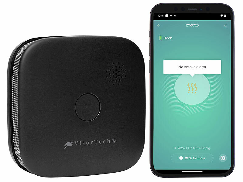 Détecteur de fumée connecté RWM-190.app | Détecteurs de fumée | Pearl.fr