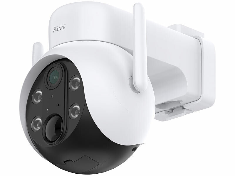 Caméra de surveillance Pan-Tilt rechargeable connectée 2K IPC-895 ...