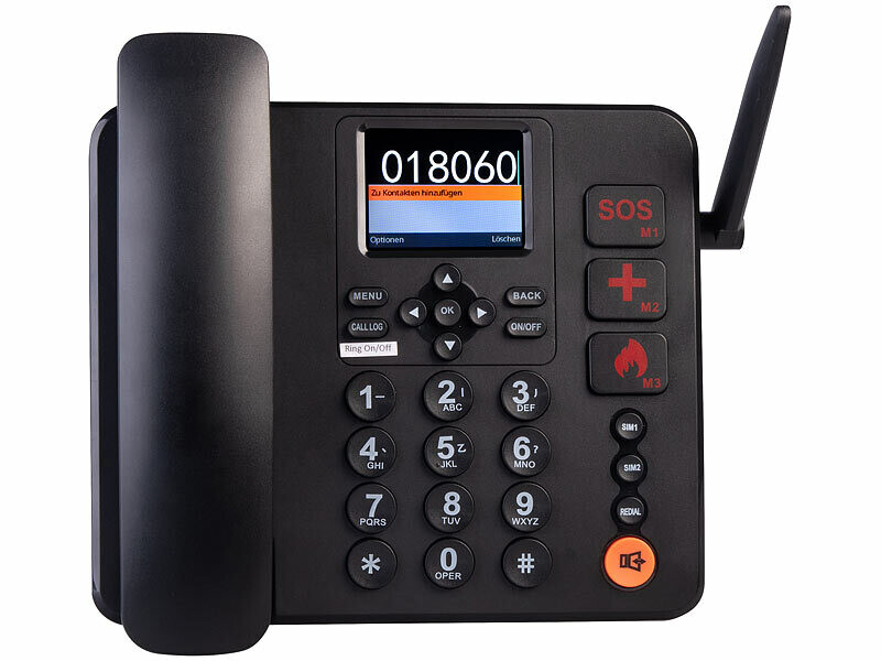 Téléphone fixe 4G double SIM avec batterie rechargeable TTF-410 ...
