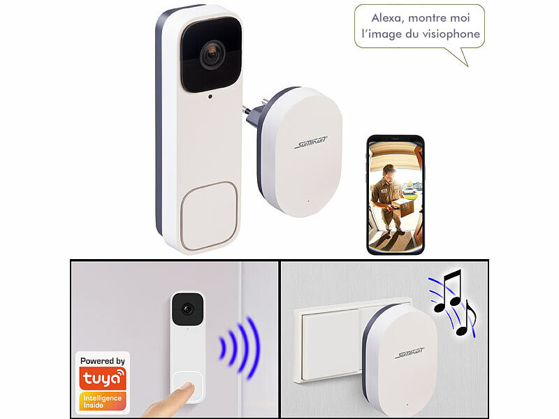 Visiophone 2K connecté VTK-500 avec carillon secteur | Sonnettes | Pearl.fr