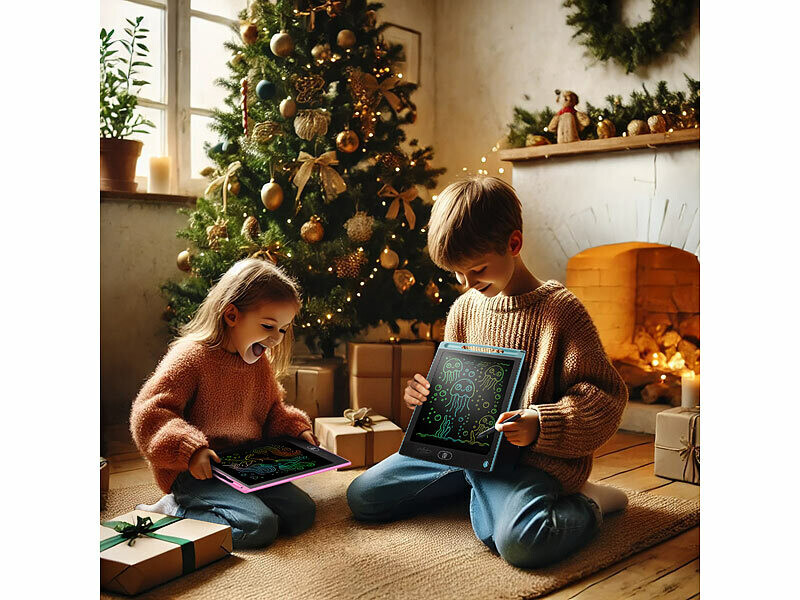 2 ardoises magiques LCD 8,5" - coloris rose/bleu | Loisirs créatifs ...