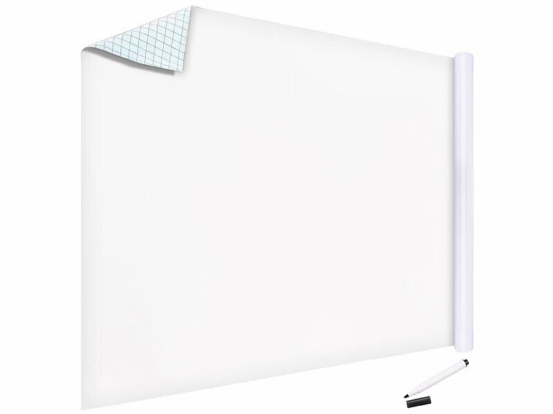 Tableau blanc adhésif 90 x 200 cm pour feutres | Murs et vitres | Pearl.fr