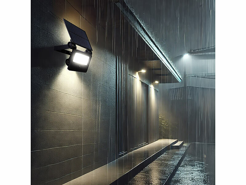 Projecteur LED solaire 1300 lm FTR-102 avec détecteur de mouvement ...