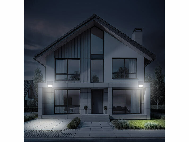 Projecteur LED solaire 1300 lm FTR-102 avec détecteur de mouvement ...