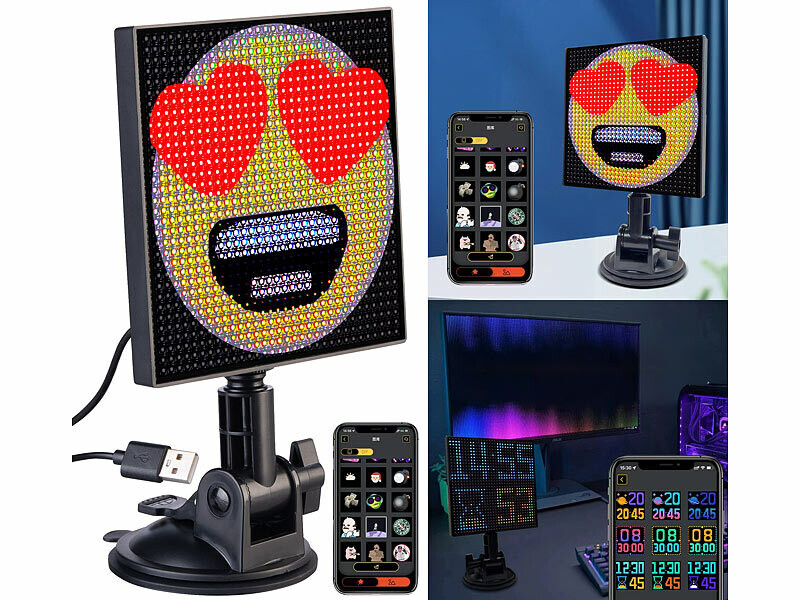 Cadre photo afficheur LED programmable connecté 1024 LED | Cadres ...