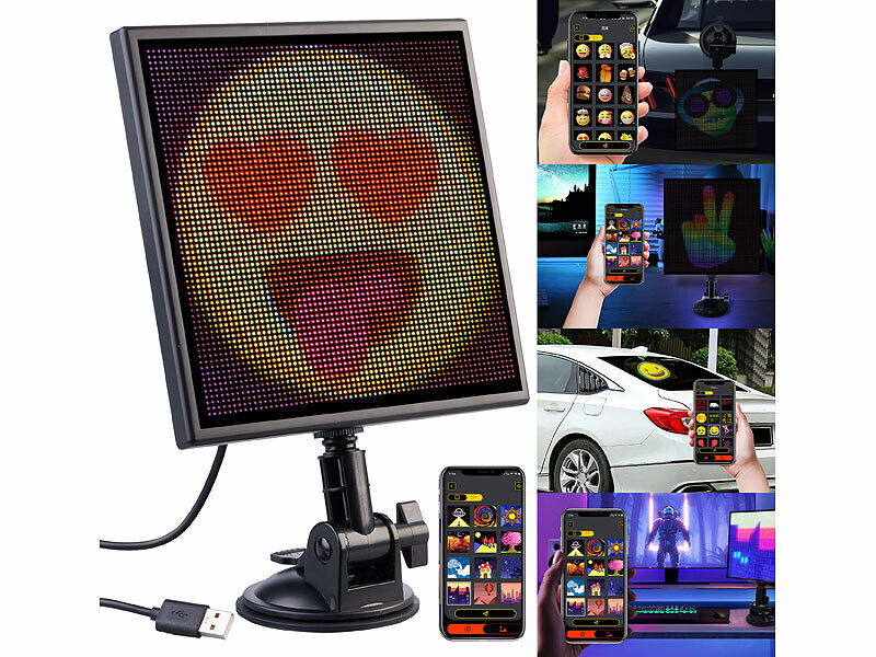 Cadre photo afficheur LED programmable connecté 4096 LED | Cadres ...