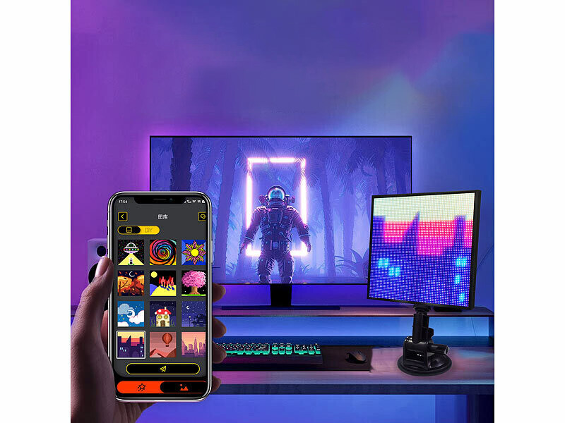 Cadre photo afficheur LED programmable connecté 4096 LED | Cadres ...