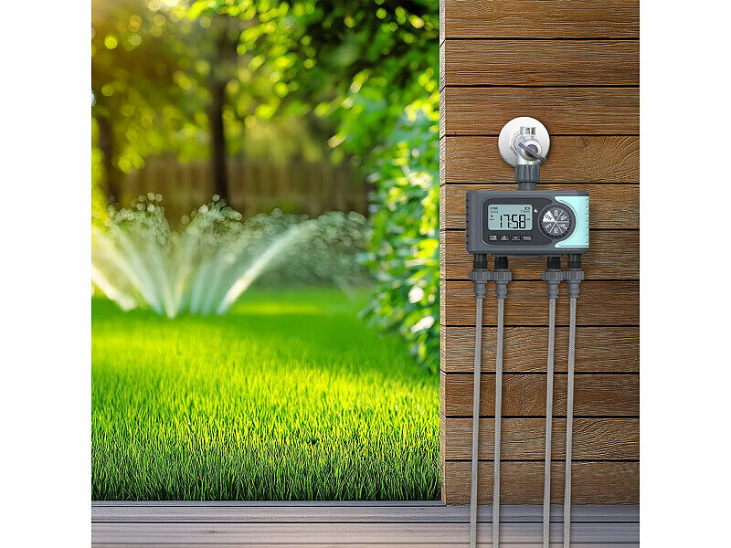Programmateur d'arrosage numérique avec écran LCD | Programmateurs et compteurs | Pearl.fr