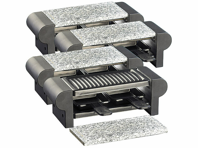 4 mini appareils à raclette "Duo" | Raclette et fondue | Pearl.fr